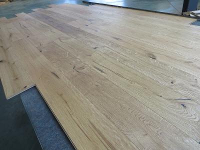 China Natural Rustic Oak Engineered Wood Flooring, Embossed Surface for sale