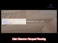 510x90x10/4mm natural oak chevron parquet flooring with 25 years residential warranty and e0 formald