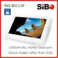 China Customized Logo Wall Mountable Android OS 7” Room Scheduling Touch Screen With RGB LED Light for sale