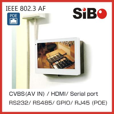 China Wall Mounted 7 Inch Industrial Control Terminal Android 6 Panel With POE 802.3af 48V for sale