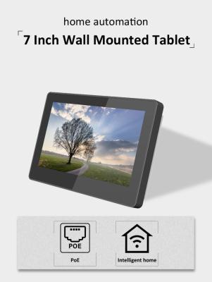China 7 Inch Industrial No Battery Wall Recessed Android Touch Screen Integrated LED Light Tablet PC for sale