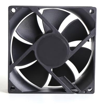 China Customized Free Standing Square Plastic 80*80*25mm 6000rpm 3pin Pwm 2ball Bearing Signal 12v Dc Brushless Axial Cooling Fan 8025 for sale