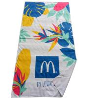 China Custom 100% Polyester Microfiber Quick Dry Beach Towel 70x140cm Private Label for sale