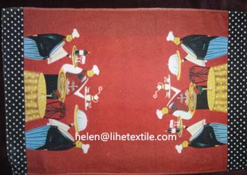 China pigment printed tea towel, microfiber material for sale