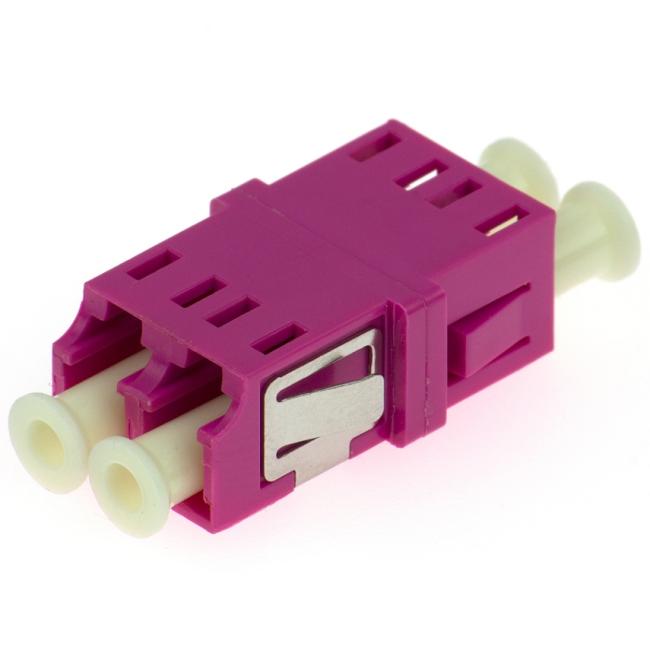 Singlemode Multimode LC Duplex Fiber Optic Adapter Flangeless For Telecom 0