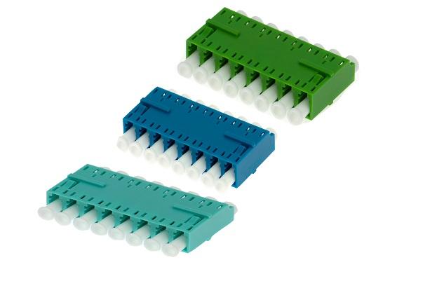 8 Ways MM Fiber Optic Aqua LC UPC Adapter Network Without Flange 0