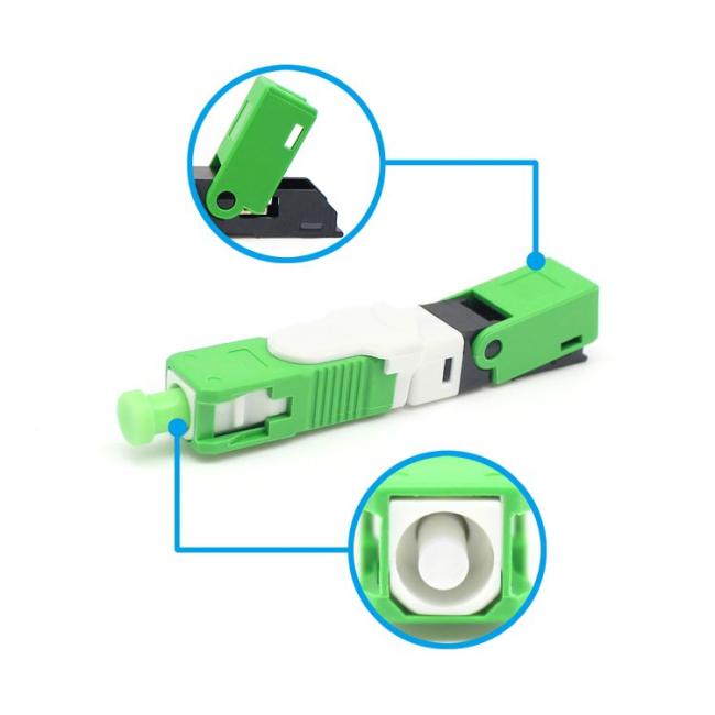 SC Quick Field Assembly Fiber Optic Connector SC Fast Connector For FTTH FTTX 0