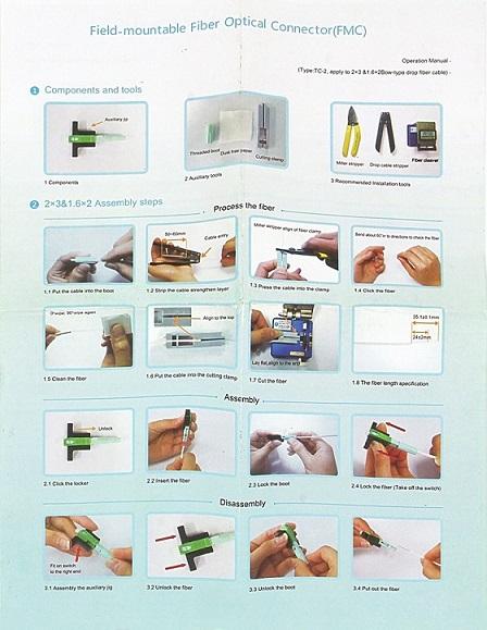FTTH FTTX Field Installable Fiber Optic Connector SC APC Quick Connector 4