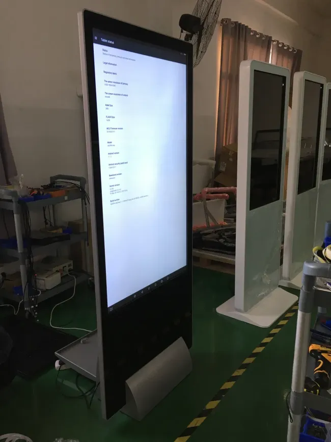 Touch screen kiosk in commercial setting