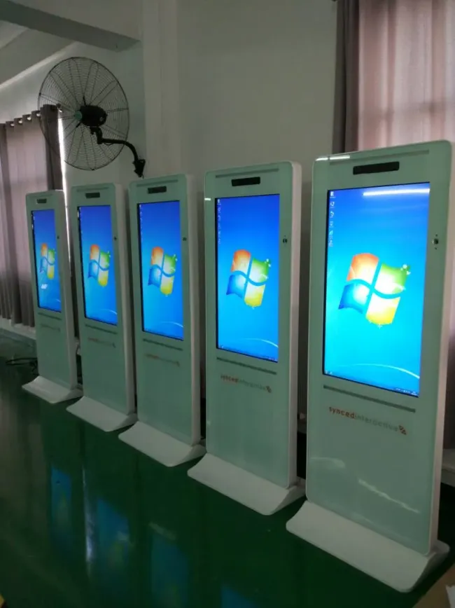 55-inch touch screen kiosk rear view