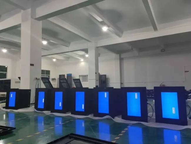 Technical view of kiosk internal components