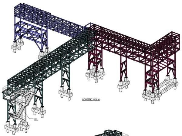 Quality Modular Steel Pipe Rack System Fire Resistant ASTM A572 Fire Resistance for sale