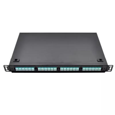 China OM3 1u Rack Mount Fiber Enclosure 96 Core Mpo To Lc With 4 Lgx Cassettes for sale