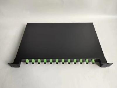 China 1u Rack Mount Fiber Patch Panel 12/24 Ports Sc / Apc for sale
