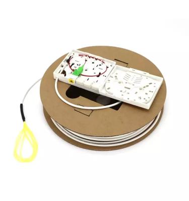 China Pre Terminated Wall Outlet SC/APC 4FO White Drop Cable G657A2 for sale