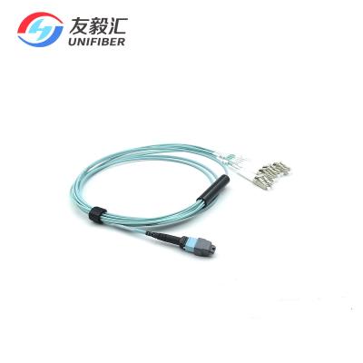 中国 LC/UPCのブレイクアウト パッチ ケーブルの多重モードOM3水2MのタイプBへの8中心MTP （女性） 販売のため