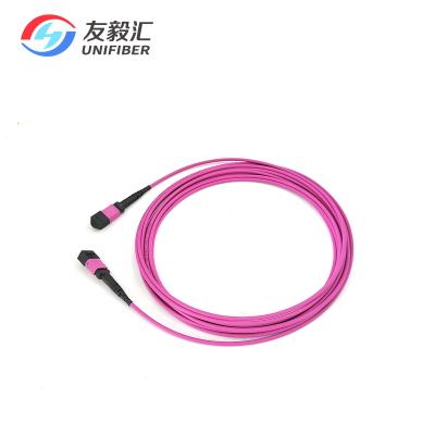 Cina MPO/MTP 8/12 Fiber Trunk Cable Multimode OM4 Male/Female For Data Center/Telecom in vendita