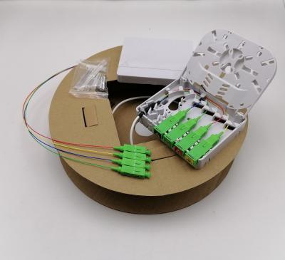 China 4 FO Pre-Terminated Outlet Kit (PTO) G657A2 Drop Cable With Shuttered SC/LC Adapter for sale