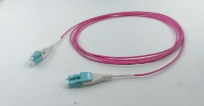 China Multimode OM4 LC-LC Uniboot Fiber Patch Cable 2.0mm Duplex Round Cable 3M for sale