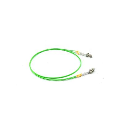 China LC UPC Duplex naar LC UPC Duplex Multimode (OM5) Fiber Patch Cable Lime Green 1M Te koop