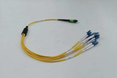 Cina 1m (3 piedi) MTP a 4 LC UPC Duplex, 8 fibre, modalità singola (OS2), plenum (OFNP), 0,35 dB Max, tipo B, giallo in vendita