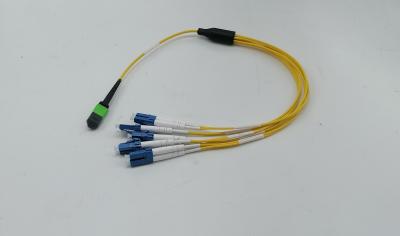 Cina 1m (3 piedi) MTP a 4 LC UPC Duplex, 8 fibre, modalità singola (OS2), plenum (OFNP), 0,35 dB Max, tipo B, giallo in vendita