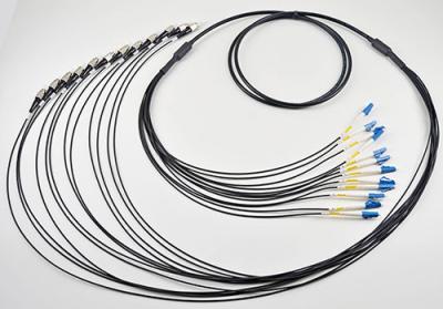 China Mini Armored Fiber Optical Patch Cord LC to FC Lightweight Plenum Jacket for sale