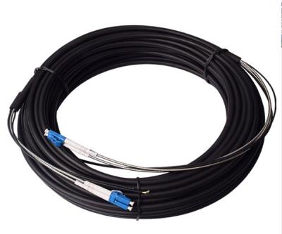 China Stainless Steel Tube Lc Fiber Patch Cord Duplex Black Jacket Rohs Approved for sale
