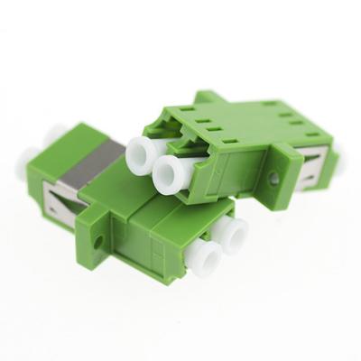 China Ethernet Network Fiber Optic Adapter , LC Duplex Adapter Green / Blue Color for sale