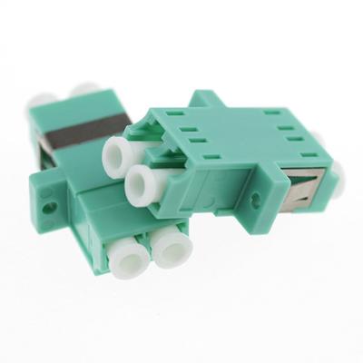 China Ethernet Network Fiber Optic Adapter , LC Duplex Adapter Green / Blue Color for sale