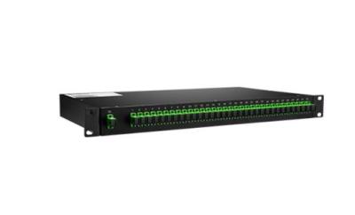 China Plastic Fiber Optic PLC Splitter , ABS Box PLC Splitter 1x16 1x32 1x64 for sale