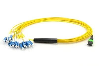 China Singlemode MPO MTP Patch Cord PVC / LSZH Cable Jacket Long Life Span for sale