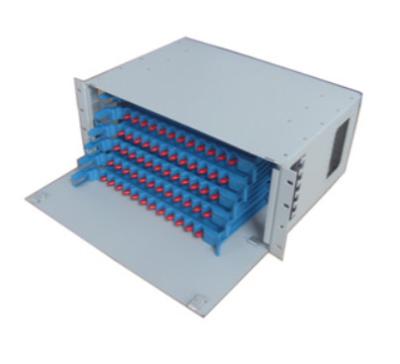 China 48 Port LC Fiber Patch Panel, 19 rack mount fiber optic lc patch panel,sliding drawer 1U fiber optic patch panel for sale