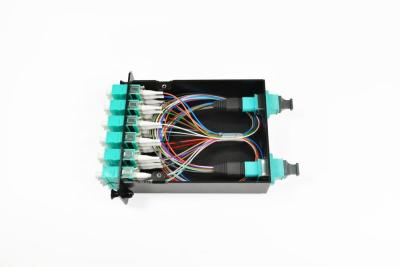 China SPCC Material MPO MTP Patch Cord Panel 19 Inch 1U 48/72/96/144 Fibers Cold Rolled Steel Sheet for sale