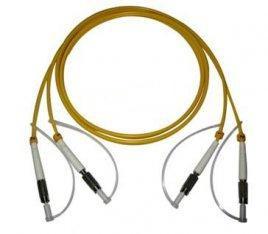 China DIN To DIN Fiber Optic Cable Patch Cord Singlemode Simplex Duplex PVC/LSZH Jacket for sale