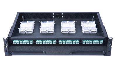 China HD Distribution Fiber Optic Patch Panel 96 Fiber 48 Ports Loaded With Duplex LC Adapter for sale