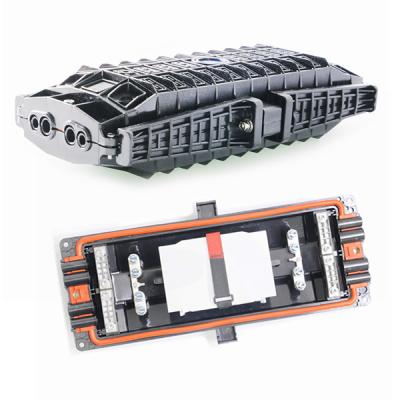 China Inline Type Fiber Optic Fusion Splice Closure 4 In 4 Out Bunchy 96F Ribbon 144F for sale