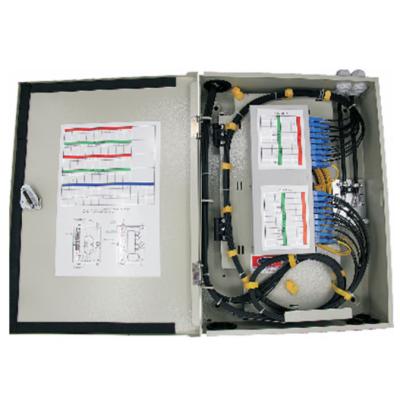 China Metal Fiber Optic Wall Mount Enclosures 16/32 Fibers Load With 1x16 PLC Splitter Modular for sale