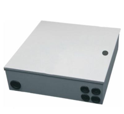 China Metal Fiber Optic Wall Mount Enclosures 16/32 Fibers Load With 1x16 PLC Splitter Modular for sale