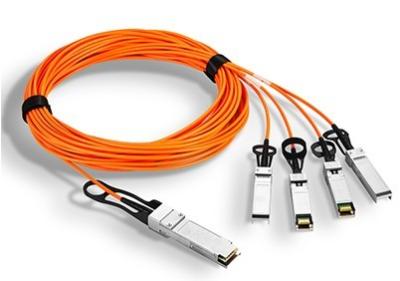 China 40Gbps Data Rate Active Optical Cable 850nm Tx VCSEL 4*SFP Breakout Customized Length for sale