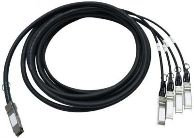 China DAC Fiber Optic Transceiver 40G QSFP+ To 4xSFP+ Small Size Low Power Consumption for sale