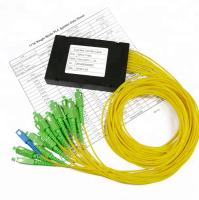 China ABS Module Fiber Optic Splitter Box Singlemode G657A 1X16 Customized Pigtail Length for sale