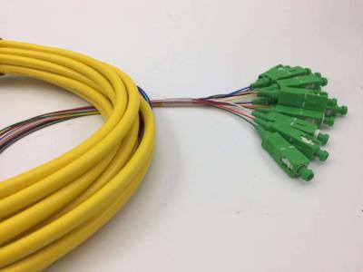 China SC/APC Single Mode Fiber Optic Pigtail Multi Color 900um G657A LC SC FC ST Connector for sale