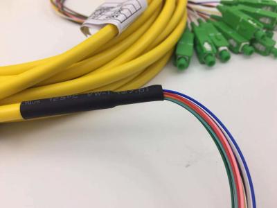 China SC/APC Single Mode Fiber Optic Pigtail Multi Color 900um G657A LC SC FC ST Connector for sale