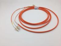 China Ruggedized Flat Twin Duplex Fiber Optic Patch Cable LC-LC Multimode LSZH Jacket Covered for sale