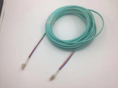 Flat Twin OM3/OM4 Ruggedized Fiber Optical Patch Cord LC To LC Multimode Duplex