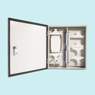 China Wall Mounted Outdoor Fiber Termination Box With PLC Splitter Insert Cassette for sale