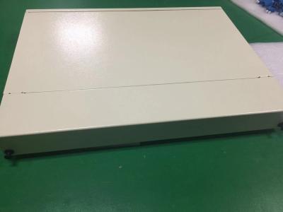 China ODF Fiber Optic Patch Panel 1U 24 Ports Sliding Type With Front Dust Cover for sale