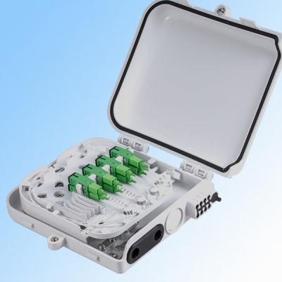 China Wall / Pole Mounting Fiber Optic Termination Box Max Capacity 8F For Splice Tray for sale