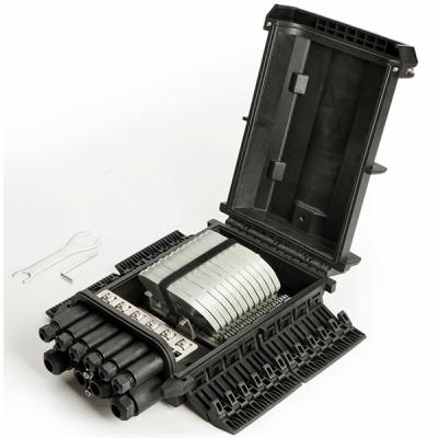 China IP68 144 Core Fiber Optic Connection Box 12*12 Fiber Splicing Tray With Micro Type Splitters for sale